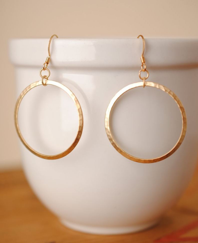 Anne Vaughan Designs - Hammered Gold Plated Earrings, Anne Vaughan ...