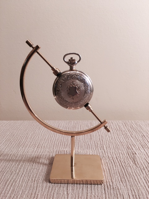 Pocket Watch Display Dome - 4" x 7" with Brass Half Arch Stand, Pocket ...