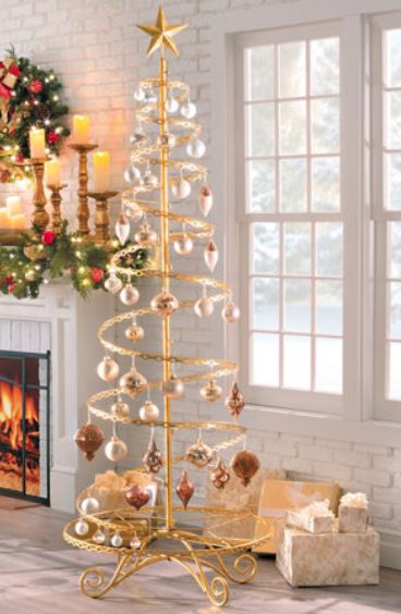 Ornament Trees - Large Spiral Wire Ornament Tree, Ornament Display Trees