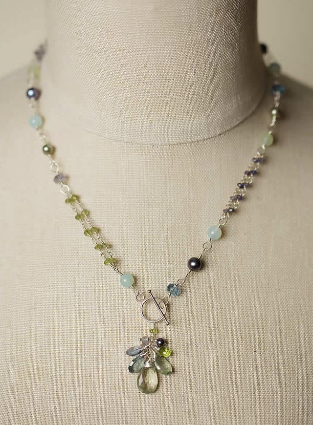 Anne Vaughan Designs - Tranquility Gemstone Cluster Necklace, Anne ...