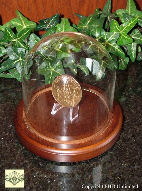 Challenge Coin Display Dome - Glass - 4" Dia x 4" High, Challenge Coin ...