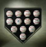 Baseball Memorabilia Baseball Bat, Ball and Cap Displays